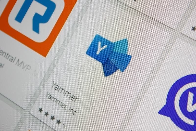 Ivanovsk, Russia - November 28, 2021: Yammer App on the Display of a ...