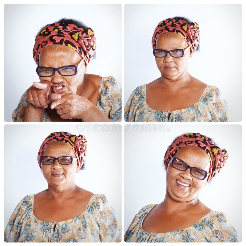 So Many Expressions, One Beautiful Face. Composite Shot of a Young ...