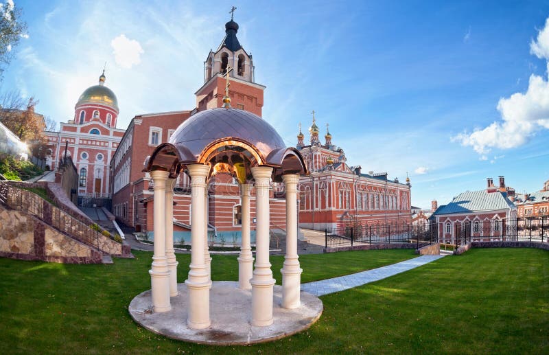 Iversky Monastery in Valdai, Russia. Stock Photo - Image of dome ...