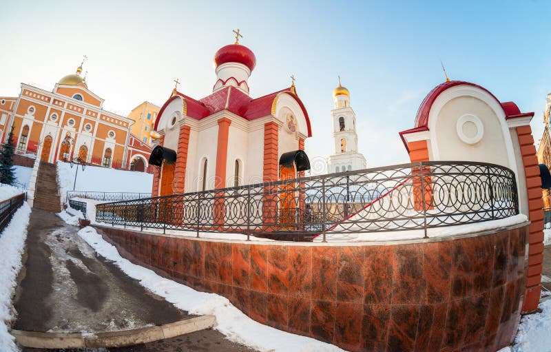 Iversky Monastery in Valdai, Russia. Stock Photo - Image of dome ...