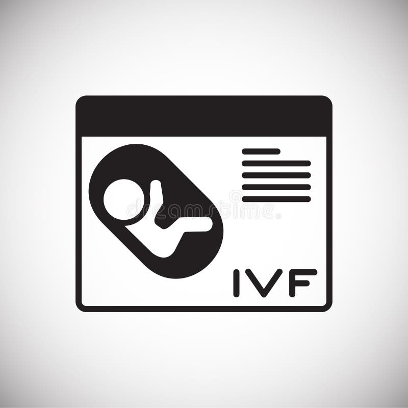IVF Icon on Background for Graphic and Web Design. Simple Vector Sign ...