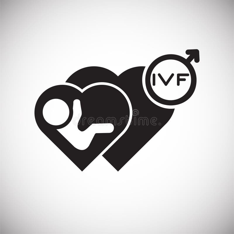 IVF Icon on Background for Graphic and Web Design. Simple Vector Sign ...