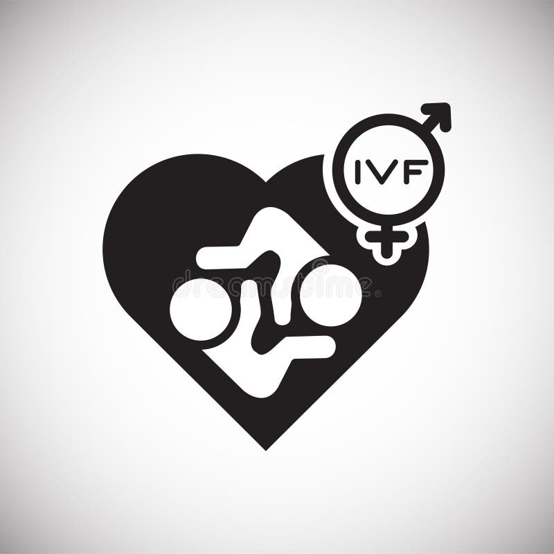 IVF Icon on Background for Graphic and Web Design. Simple Vector Sign ...