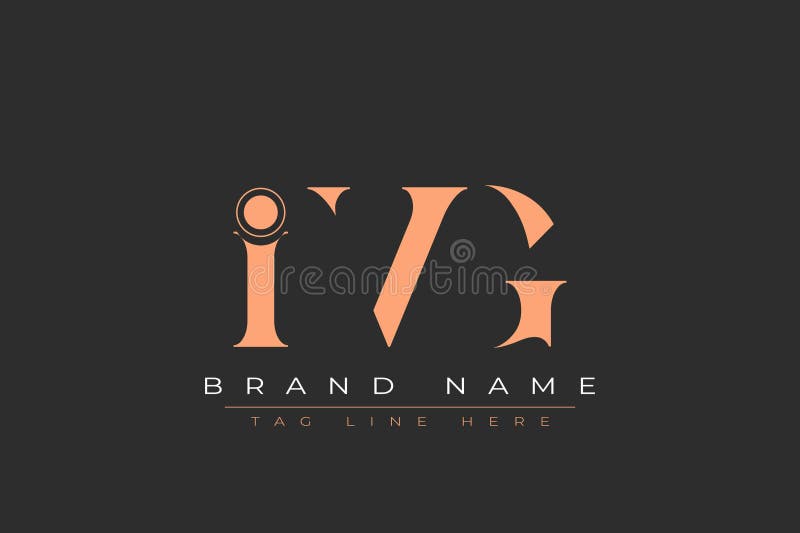 IVG Abstract Letter Logo Design Stock Vector - Illustration of font ...