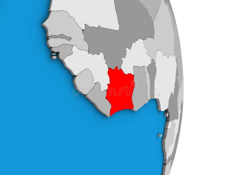 Kaart van Ivoorkust stock illustratie. Illustration of wereld - 112356292