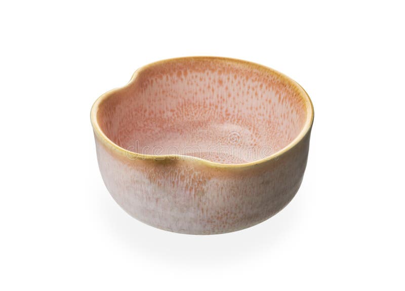 Ivory Ceramic Bowl, Empty Bowl Isolated on White Background with ...