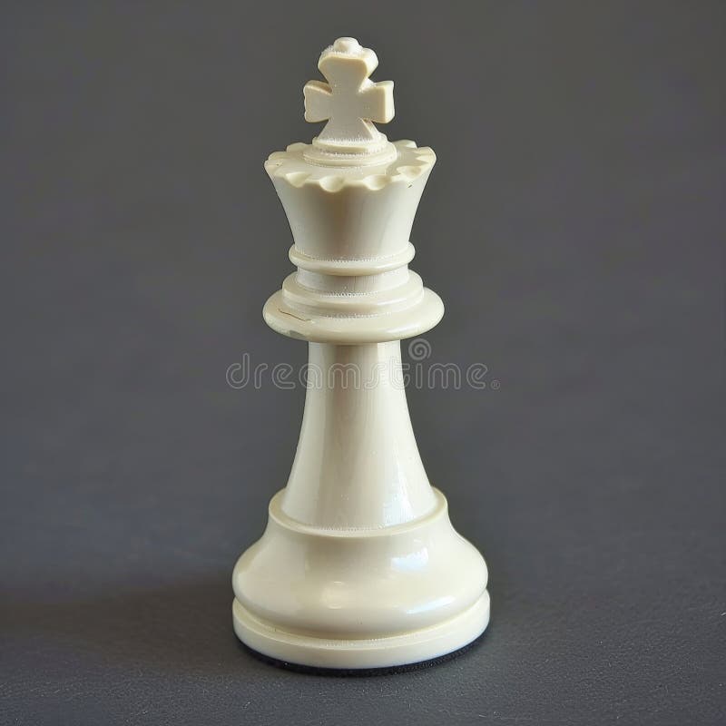 Ivory Chess King Isolated on Gray Background Stock Image - Image of ...
