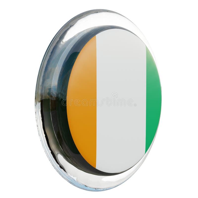 Ivory Coast 3D flag stock illustration. Illustration of sticker - 255013038