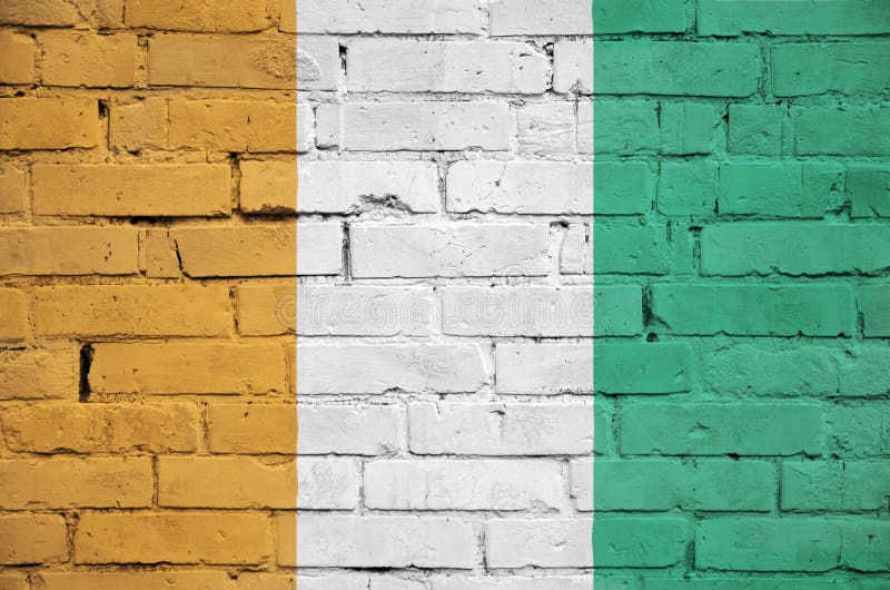Ivory Coast Flag is Painted Onto an Old Brick Wall Stock Image - Image ...