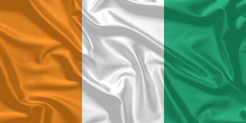 Ivory Coast Flag Waving in the Wind Stock Illustration - Illustration ...