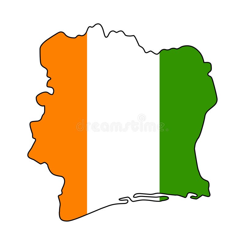 Ivory Coast.Map of Ivory Coast Vector Illustration Stock Vector ...