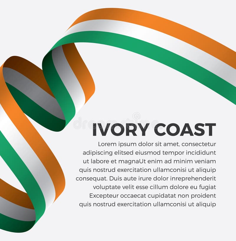 Ivory Coast Flag for Decorative.Vector Background Stock Illustration ...