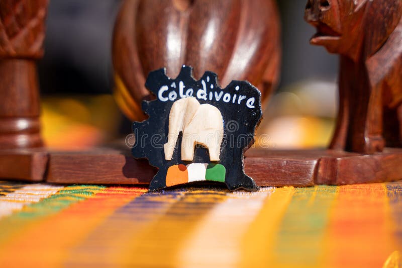 Ivory Coast Souvenir Product and Ivory Coast Flag Stock Image - Image ...