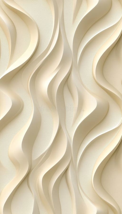 Ivory Dreams Elegant 3D Wave Texture, a Seamless Pattern for Minimalist ...