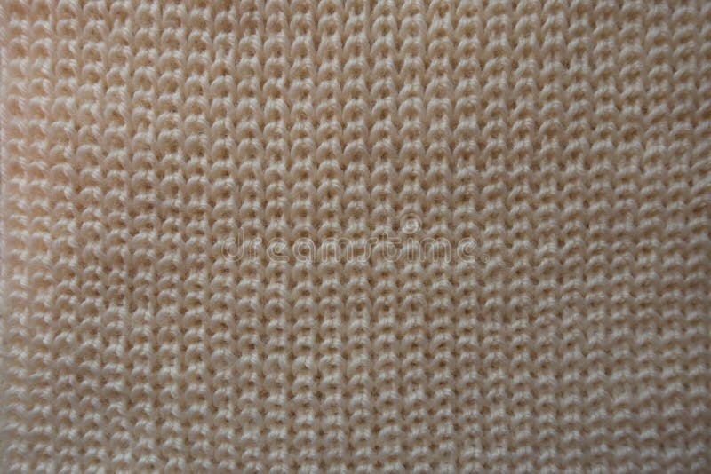 Ivory Knitted Fabric from Above Ribbing Pattern Stock Photo - Image of ...