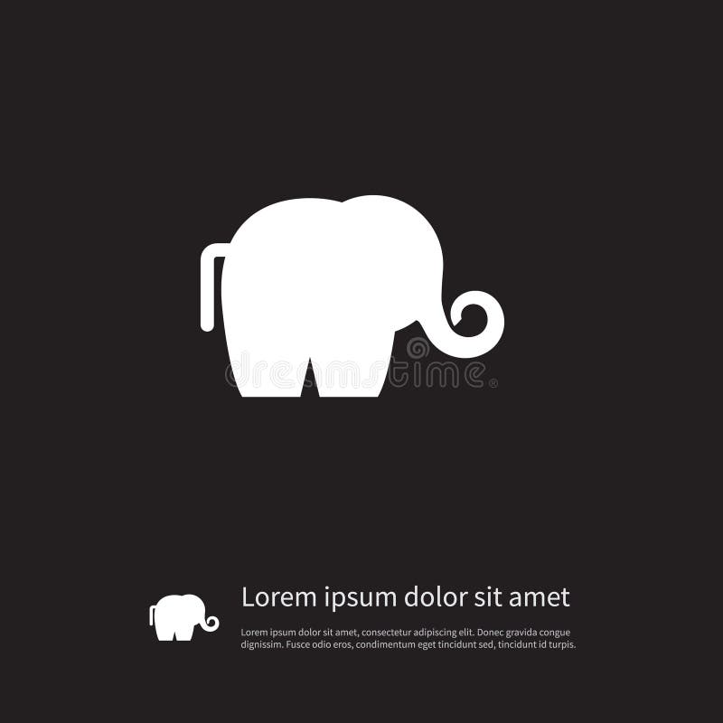 Ivory Icon. Trunked Animal Vector Element Can Be Used for Ivory ...