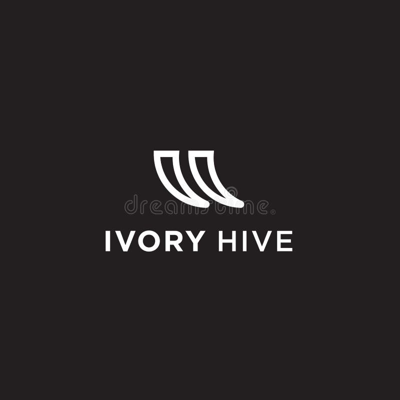 Ivory logo or horn icon stock vector. Illustration of signage - 251589558