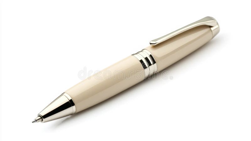 Ivory Pen Mockup Isolated on White Background Stock Illustration ...