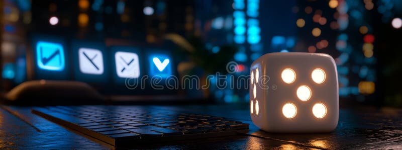 An Ivory Ring with a White Keyboard and Lighted Communications Symbols ...