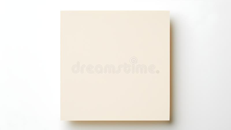 Ivory Square Paper Note on a White Background. Brainstorming Template ...
