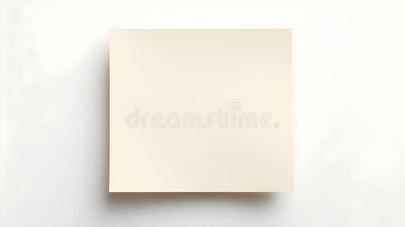 Ivory Square Paper Note on a White Background. Brainstorming Template ...