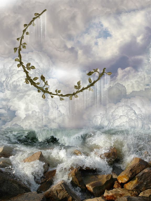 Ivy moon stock illustration. Illustration of digital, heaven - 8945012
