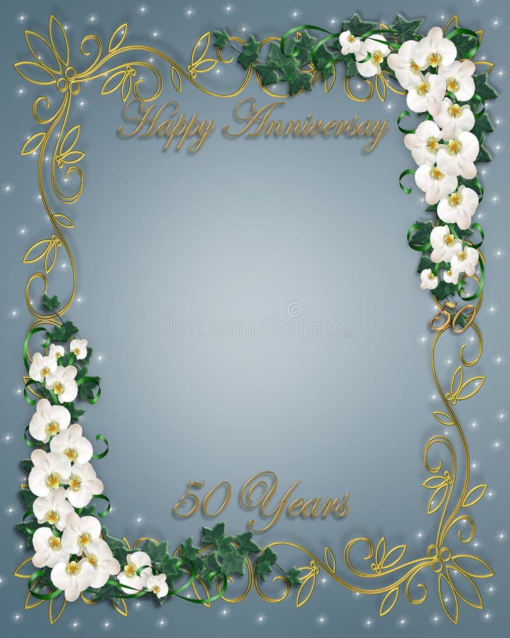 50th Wedding Anniversary Border Stock Illustrations – 134 50th Wedding ...