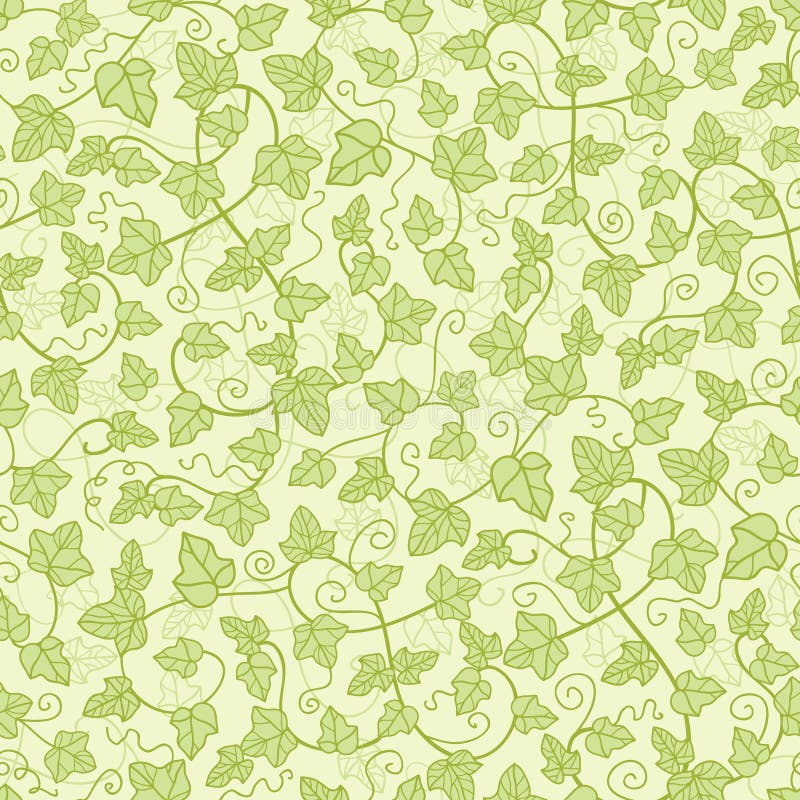 Ivy Plants Seamless Pattern Background Stock Vector - Illustration of ...