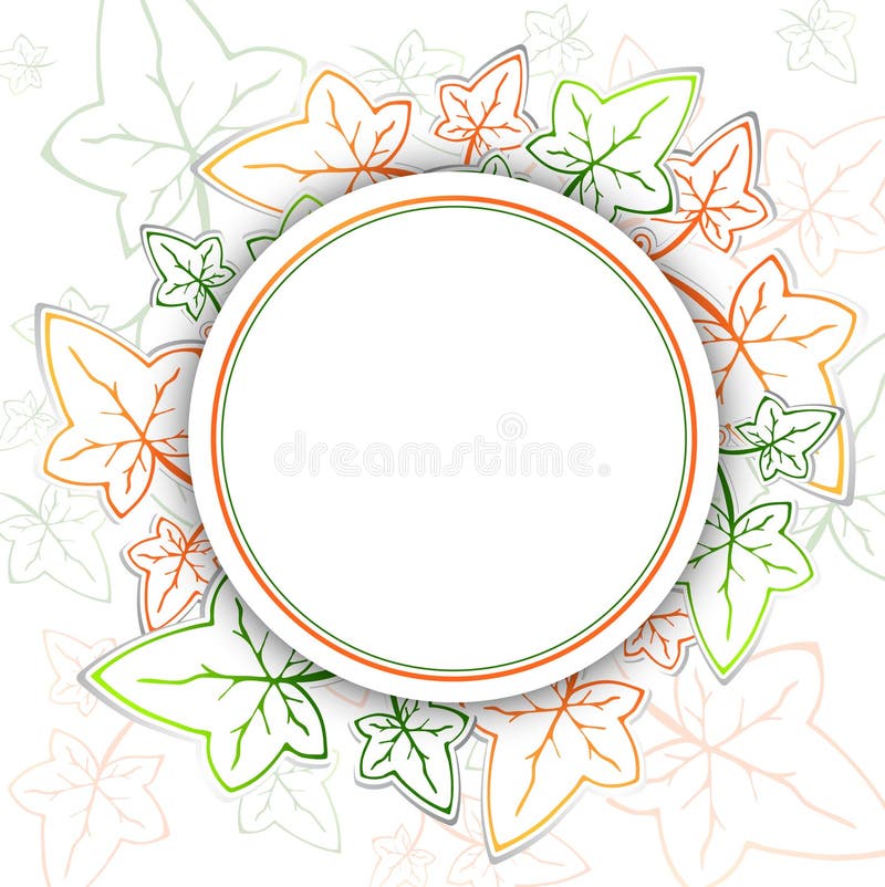 Ivy Round Frame stock vector. Illustration of design - 58535720