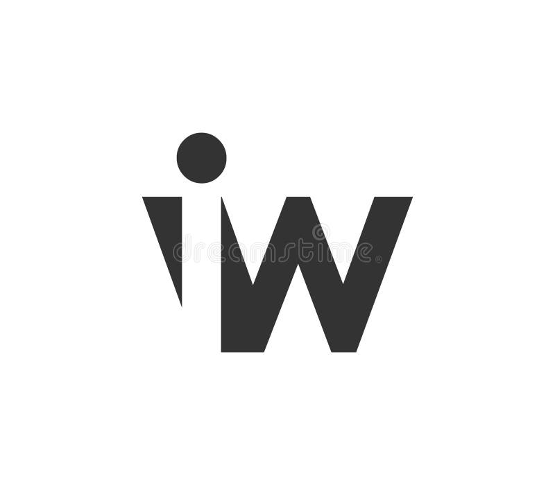 IW Creative Geometric Initial Based Modern and Minimal Logo. Letter I W ...