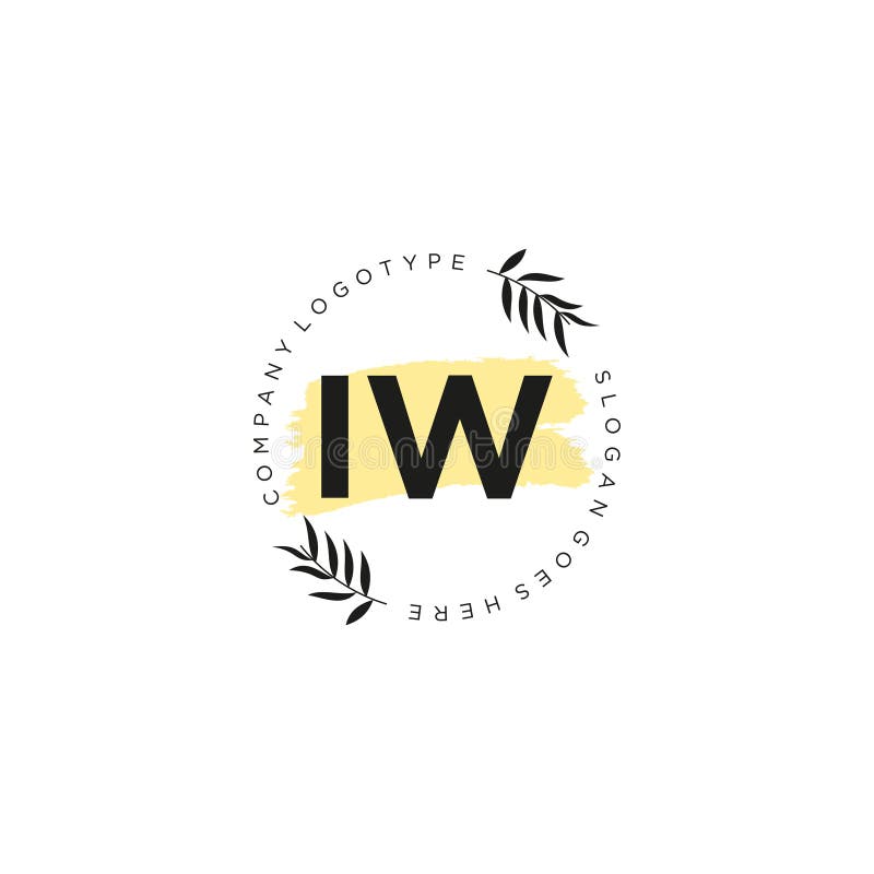 IW Letter Logo Icon Design Template Elements Stock Vector ...