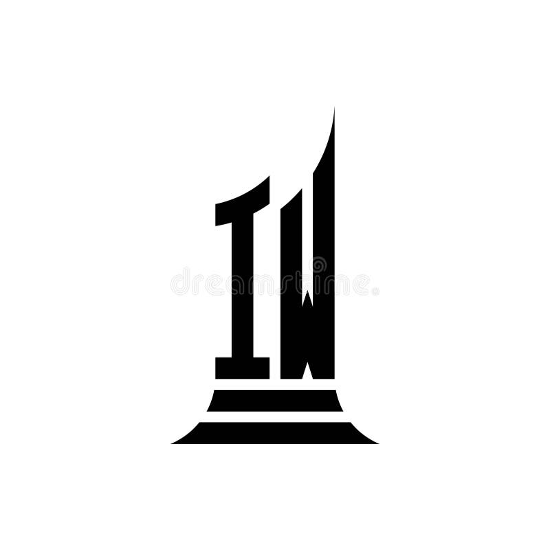 IW Logo Monogram Building Shape Style Stock Vector - Illustration of ... IW Logo Monogram Building Shape Style Stock Vector - Illustration of ...