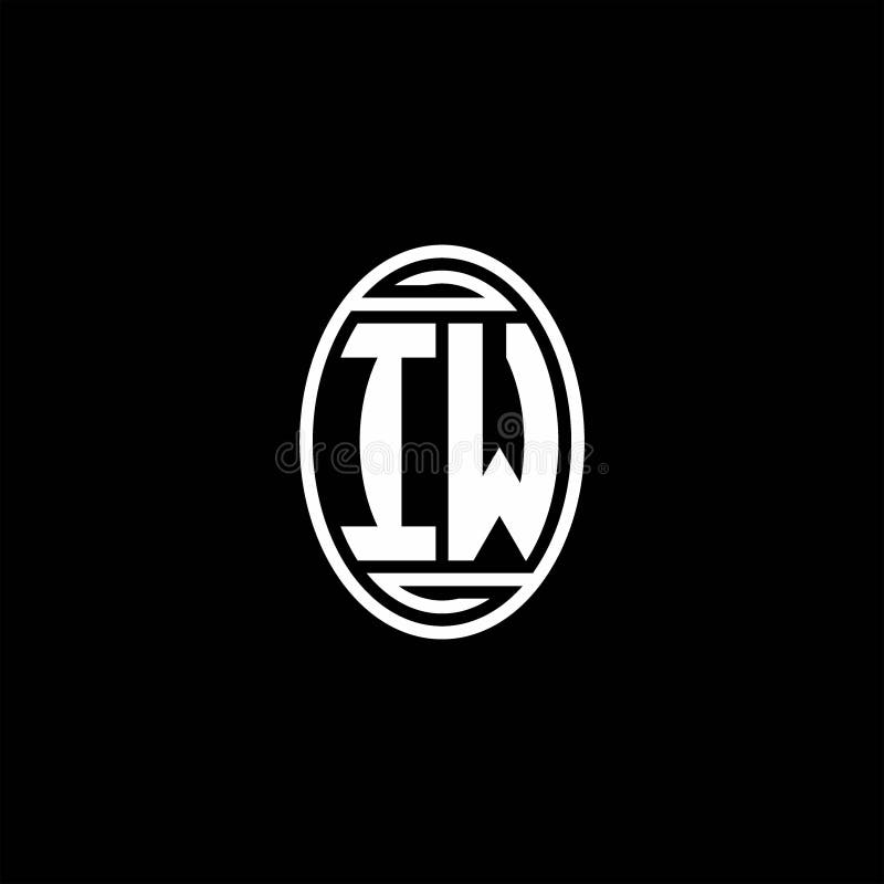 IW Monogram Logo Isolated on Oval Rotate Shape Stock Vector ... IW Monogram Logo Isolated on Oval Rotate Shape Stock Vector ...