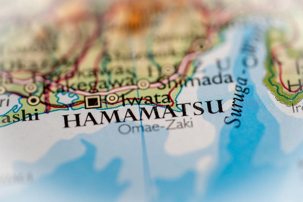 Iwata, Japan Highlighted on a World Map Editorial Image - Image of area ...