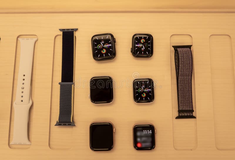 IWatches on Display in an Apple Store Editorial Photography - Image of ...
