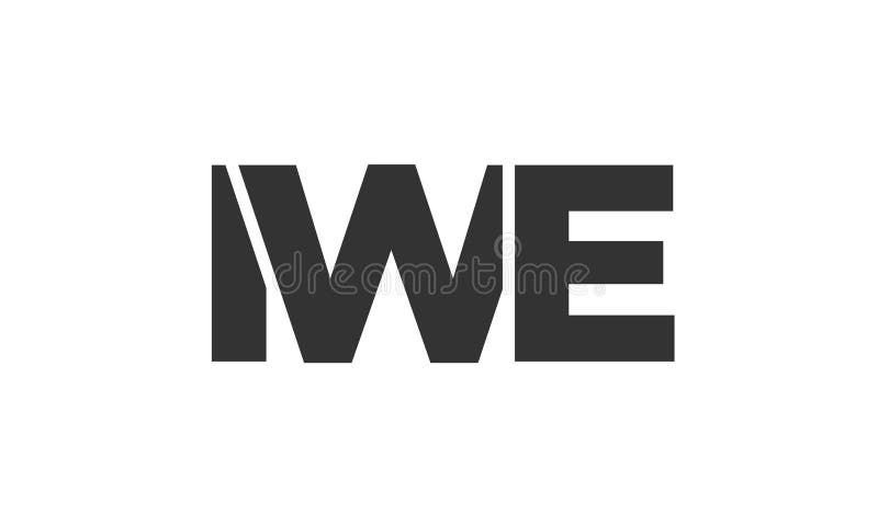 IWE Logo Design Template with Strong and Modern Bold Text. Initial ...