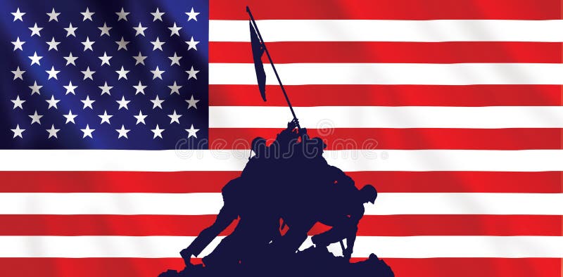 Iwo Jima american flag editorial stock photo. Illustration of jima ...