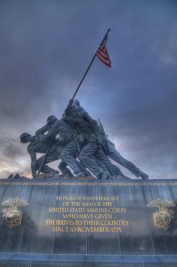Iwo Jima Memorial HDR editorial stock image. Image of america - 11380839