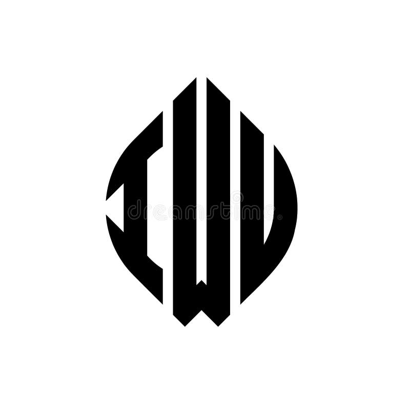 IWU Circle Letter Logo Design with Circle and Ellipse Shape. IWU ...