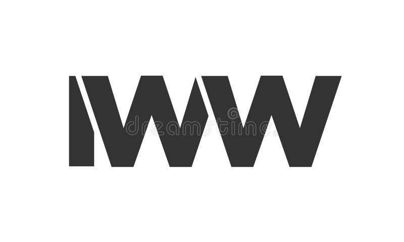 IWW Logo Design Template with Strong and Modern Bold Text. Initial ...