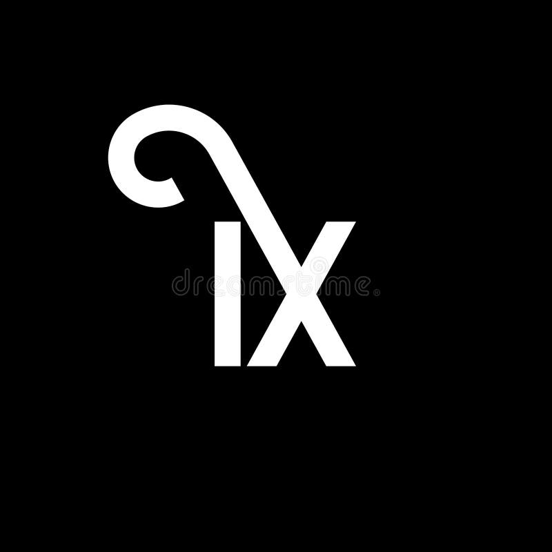 IX Letter Logo Design on Black Background. IX Creative Initials Letter ...
