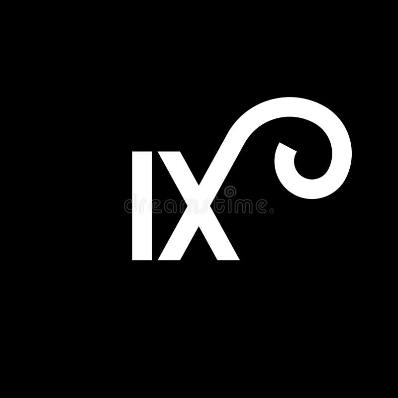 IX Letter Logo Design on Black Background. IX Creative Initials Letter ...