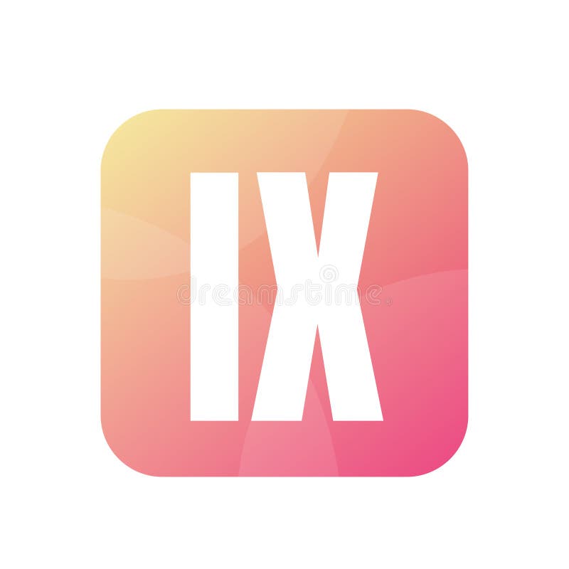 IX Letter Logo Design with Simple Style Stock Vector - Illustration of ...