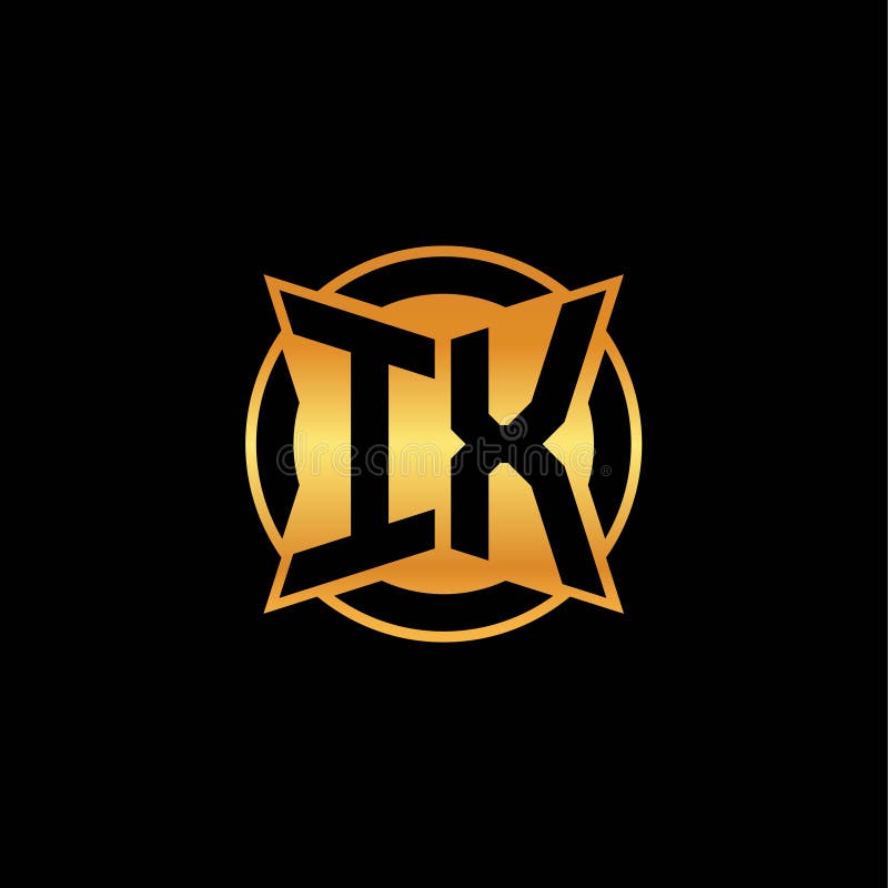IX Logo Letter Geometric Golden Style Stock Vector - Illustration of ...