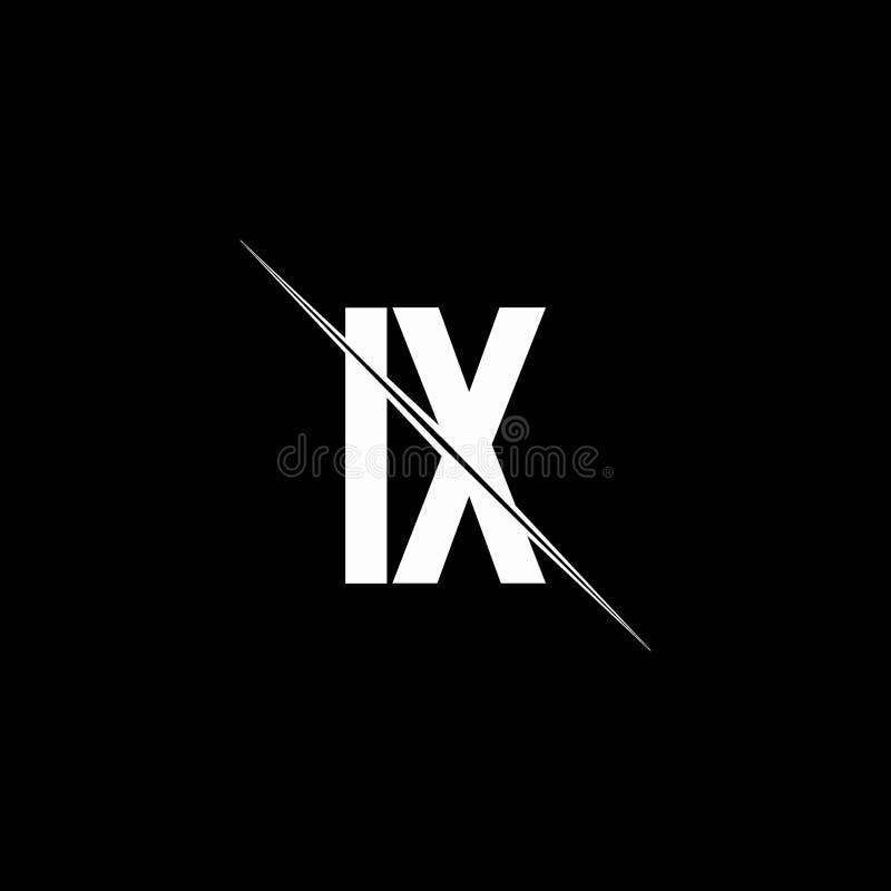 IX Logo Monogram with Slash Style Design Template Stock Vector ...