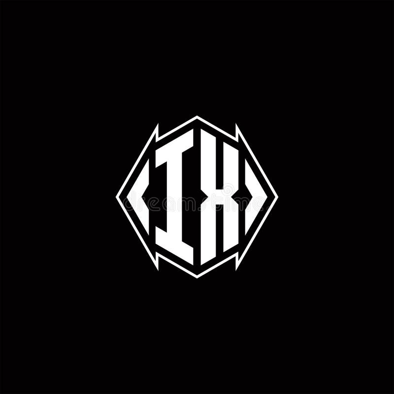 Ix Logo Monogramm Mit Schild Form Designs Schablone Vektor Abbildung ...