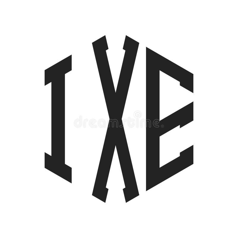 IXE Logo Design. Initial Letter IXE Monogram Logo Using Hexagon Shape ...