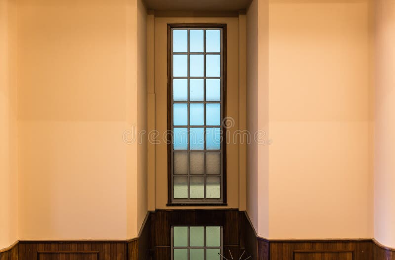 Rectangular Window in the Hall, Art Deco Style Editorial Image - Image ...