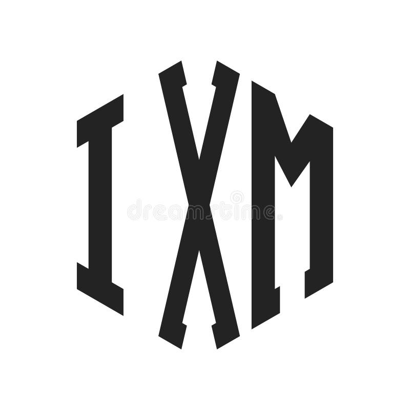 IXM Logo Design. Initial Letter IXM Monogram Logo Using Hexagon Shape ...