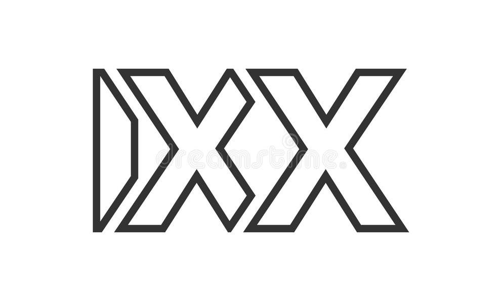 IXX Logo Design Template with Strong and Modern Bold Text. Initial ...